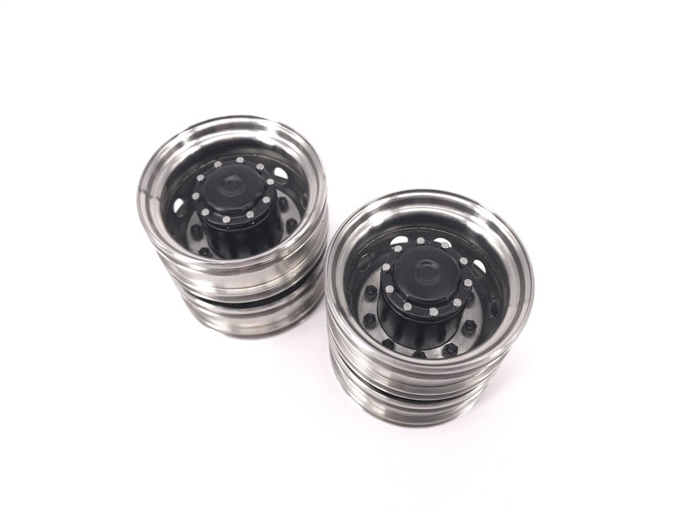 Stainless Steel Rear Wheels for Tamiya 1/14 Truck - Rigidrc Shop