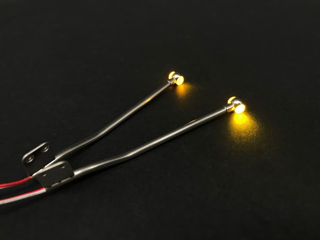 Stainless Steel DIY Bumper Guide Pole w/Orange SMD Light (3V) - Rigidrc ...