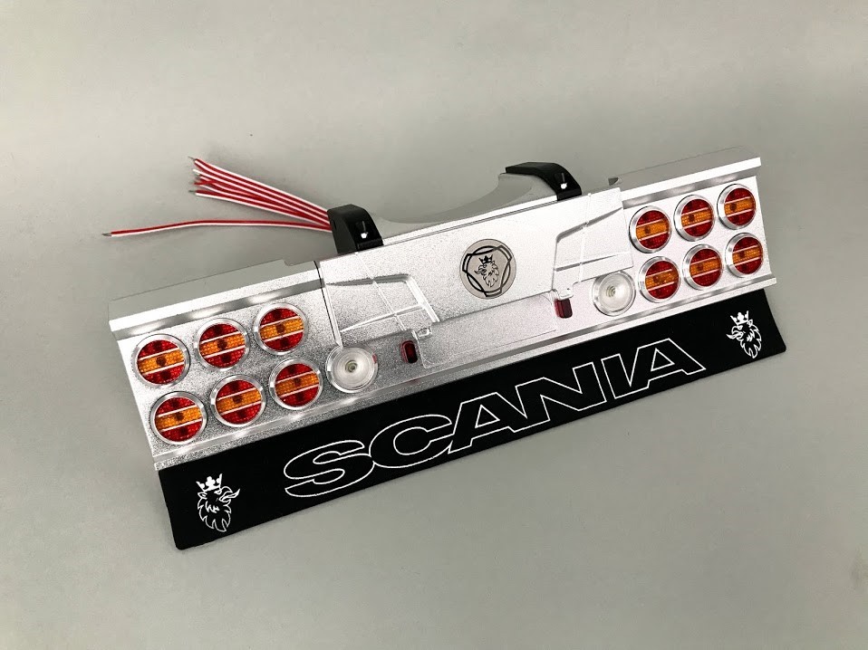 Reality Alum. CNC Scania Round Light Danish Bumper for Tamiya 1/14 ...
