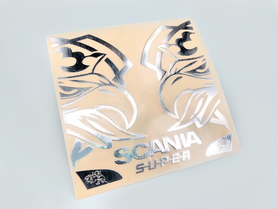 Chrome Scania Decal Set for Tamiya 1/14 Scania R470 / R620 - Rigidrc Shop