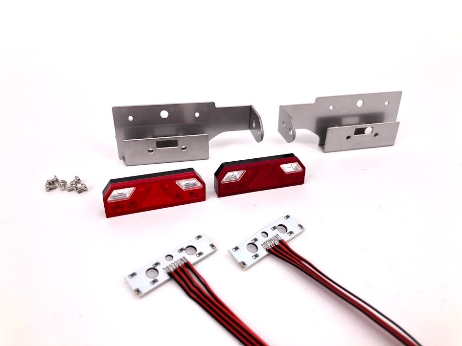 Alum CNC Rear Light Housing & Lens Kit Ver.A (3V) for Truck DIY ...