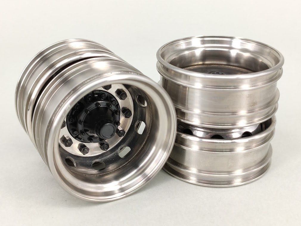 Stainless Steel Scania Rear Wheels Ver.B for Tamiya 1/14 Truck ...