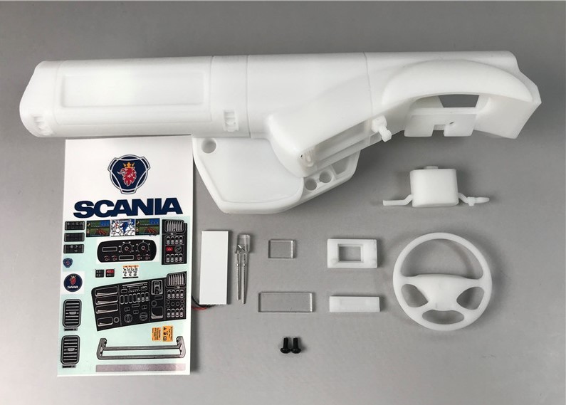 Right Hand Drive Dashboard w/LED DIY Kit for Tamiya 1/14 Scania R470 ...