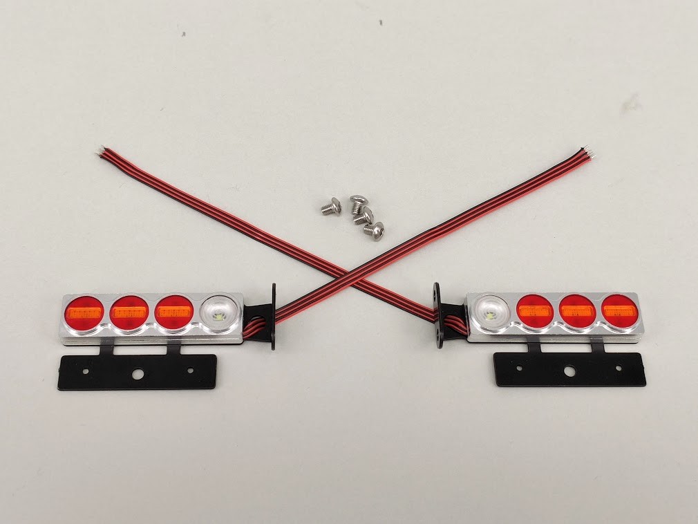 Alum CNC Round Rear Light Housing & Lens Kit Ver.A (3V) for Truck DIY ...