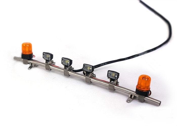 7SMD Rectangular Beacon Warning Light & Spot Light Bar Set (3V ...