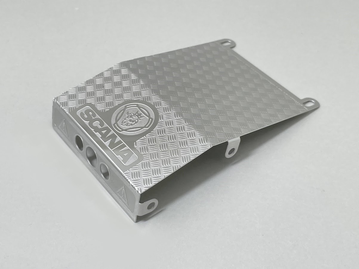 Stainless Steel Rear Plate for Tamiya 1/14 Scania 770 S 8×4/4 - Rigidrc ...