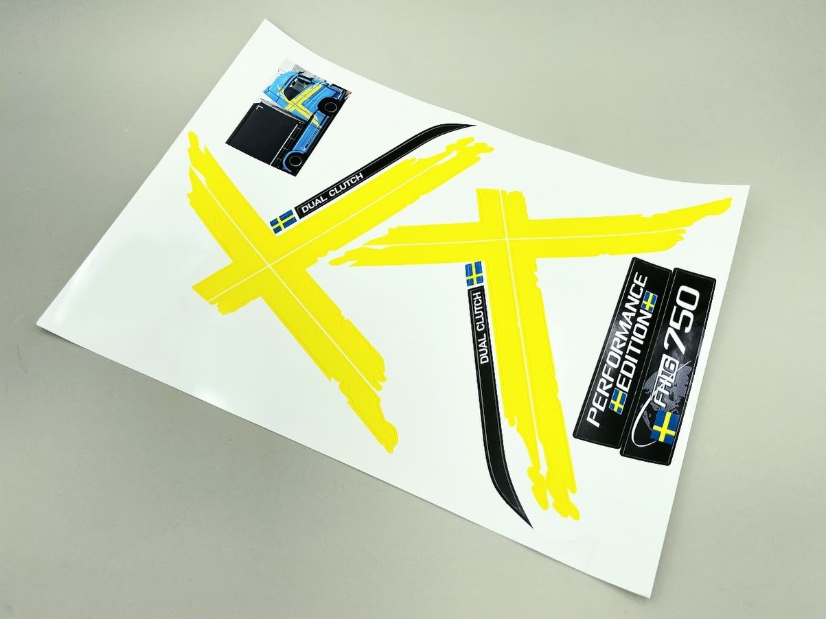 Dual Clutch Decal Set for Tamiya 1/14 Volvo FH16 Globetrotter 750 ...