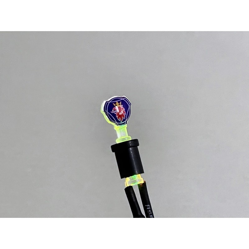 RGB Color Changing LED Light Scania Patch w/Chrome Stick Set for Tamiya ...