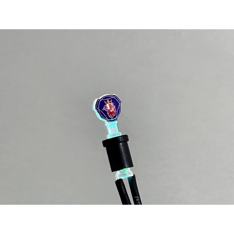 RGB Color Changing LED Light Scania Patch w/Chrome Stick Set for Tamiya ...