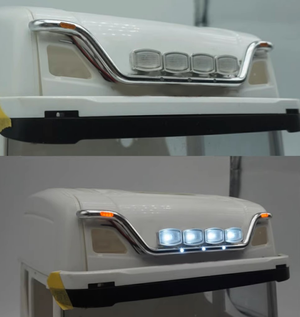 Roof Lightbar w/ 4 Rectangular Light for Tamiya 1/14 Scania 770 S 6x4 ...